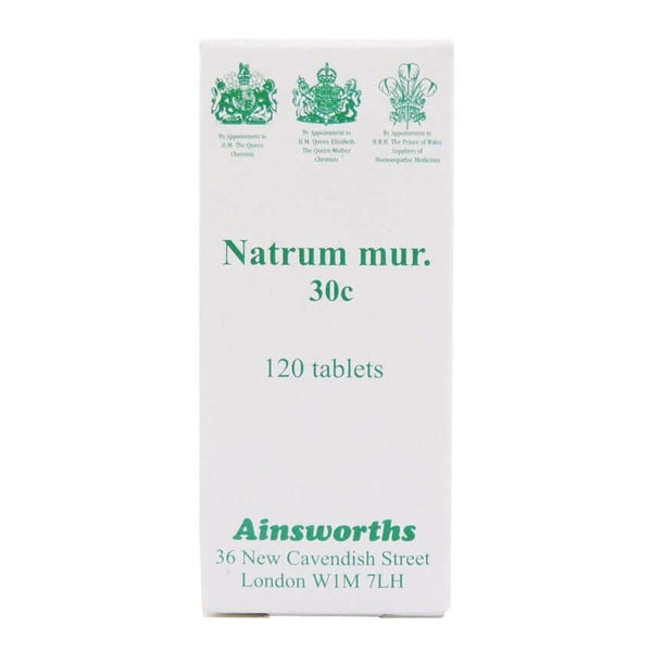 Ainsworths Natrum Mur 30c 120 Tablets – Homeopathy Express